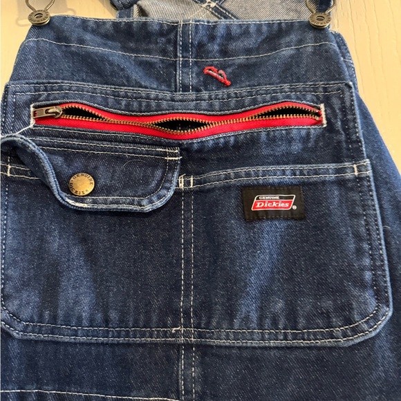 Dickies | Jeans | Dickies Blue Denim Overalls With Red Label | Poshmark